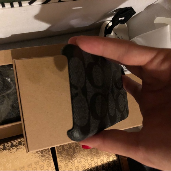 Coach | Accessories | Coach Black Signature Canvas Phone Case | Poshmark